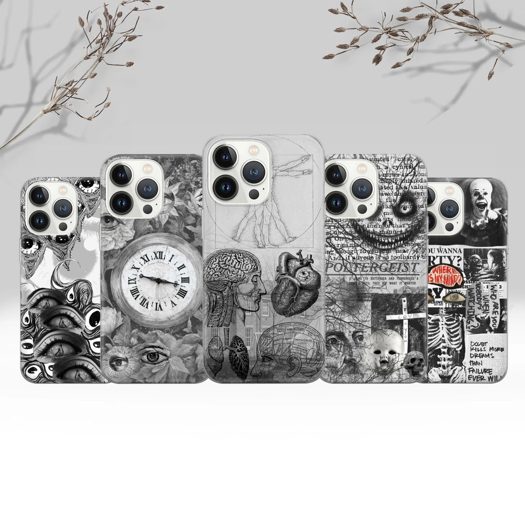 Horror Story Phone Case Anatomy Collage Cover for iPhone 15, 14, 13, 12 ...