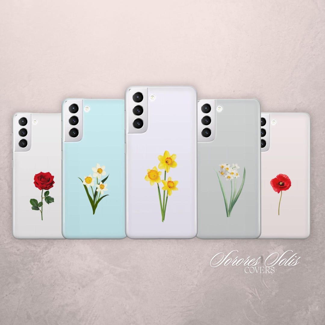 Daffodil Bloom Phone Case Meadow Flower Cover for Samsung S24, S23, S22 ...