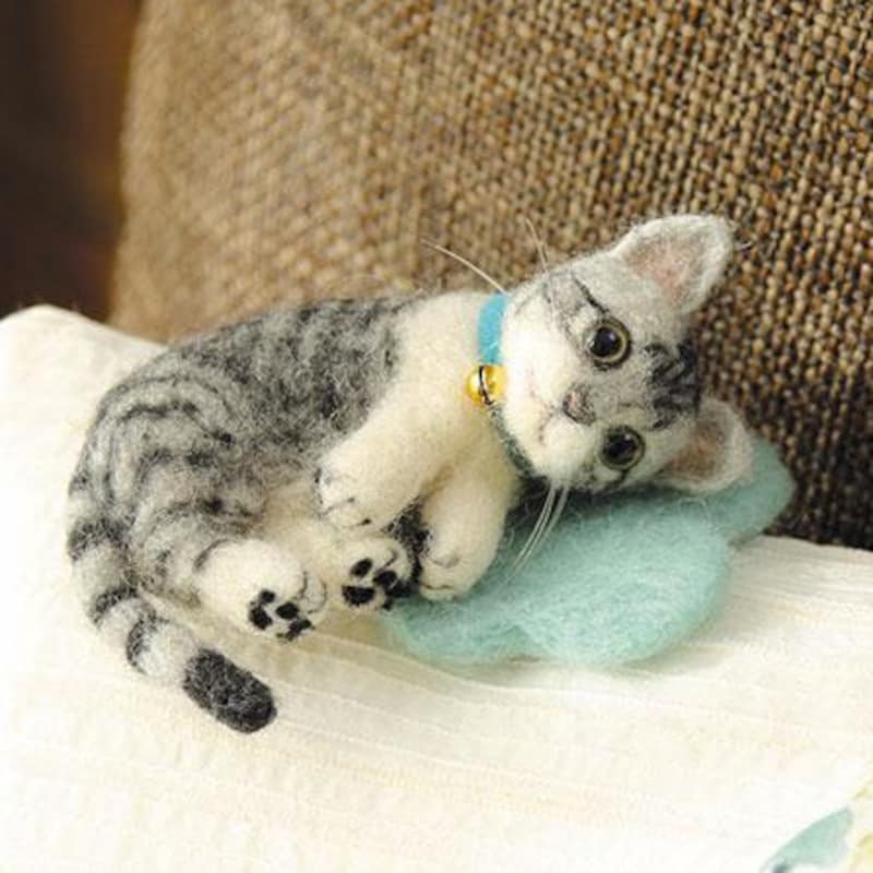 Needle Felted Kitten - Etsy