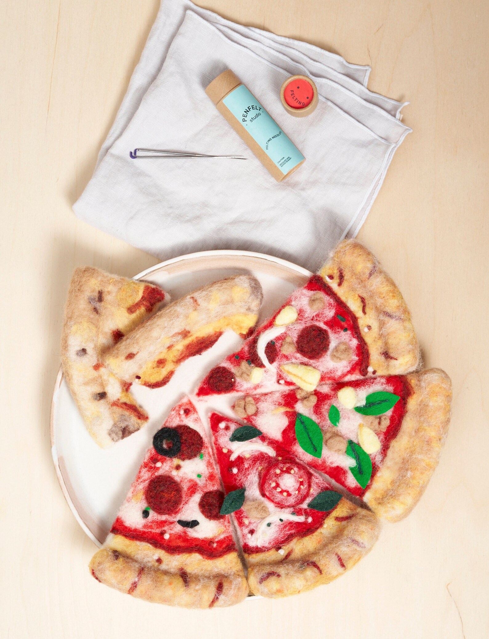 Pizza Felting Kit // DIY Fake Food Craft | Etsy