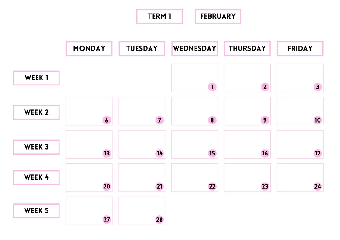 Wall Calendar Digital Download - Etsy