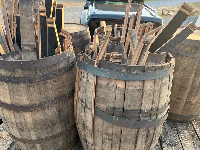 Rustic Raw Whiskey Barrel Toasted Oak Stave - Etsy