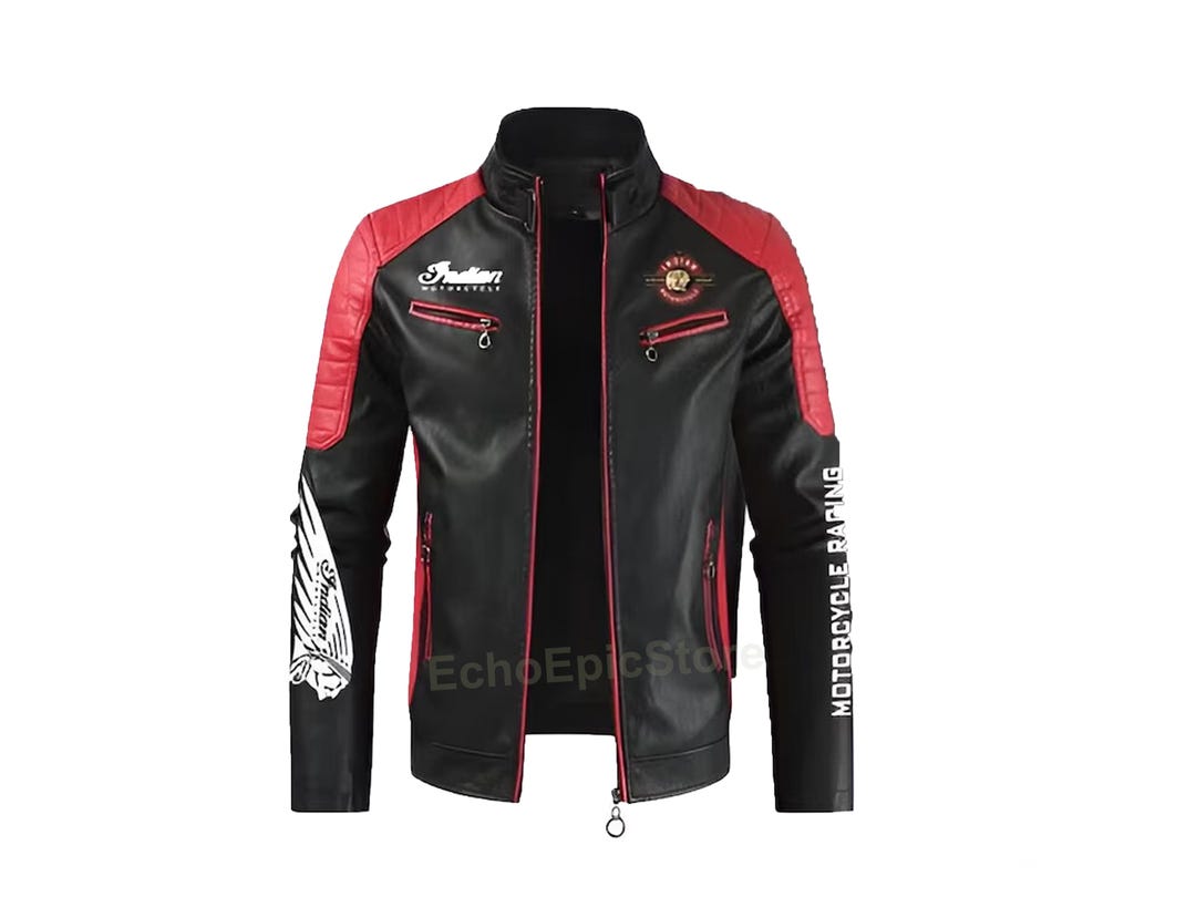 New Indian Motorcycle 100% Genuine Cowhide Leather Jacket Ready to Ride ...
