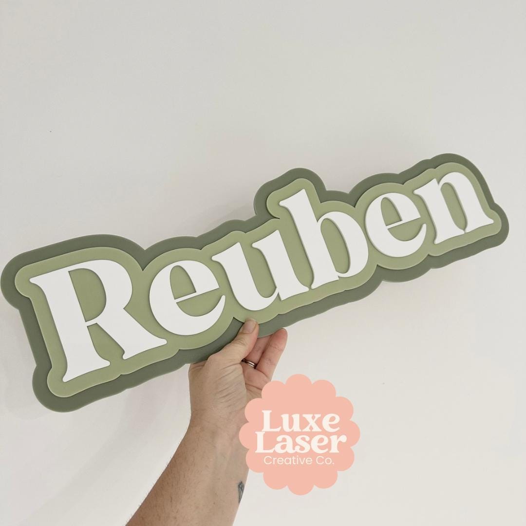 Triple Layer Name Sign, Kids Room Sign, Name Plaque, 3D Name Sign ...
