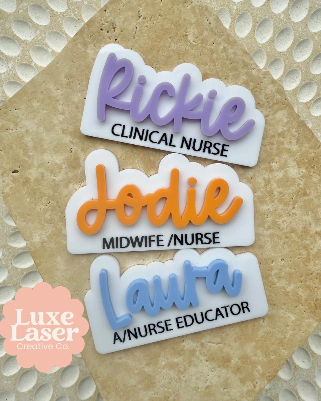 Name Badge, Personalised Name Badge, Fun, Bright, Colourful, Work Badge ...