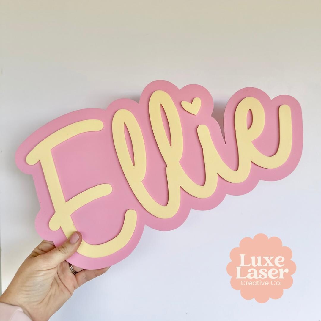 Double Layer Name Sign, Kids Room Sign, Name Plaque, 3D Name Sign ...