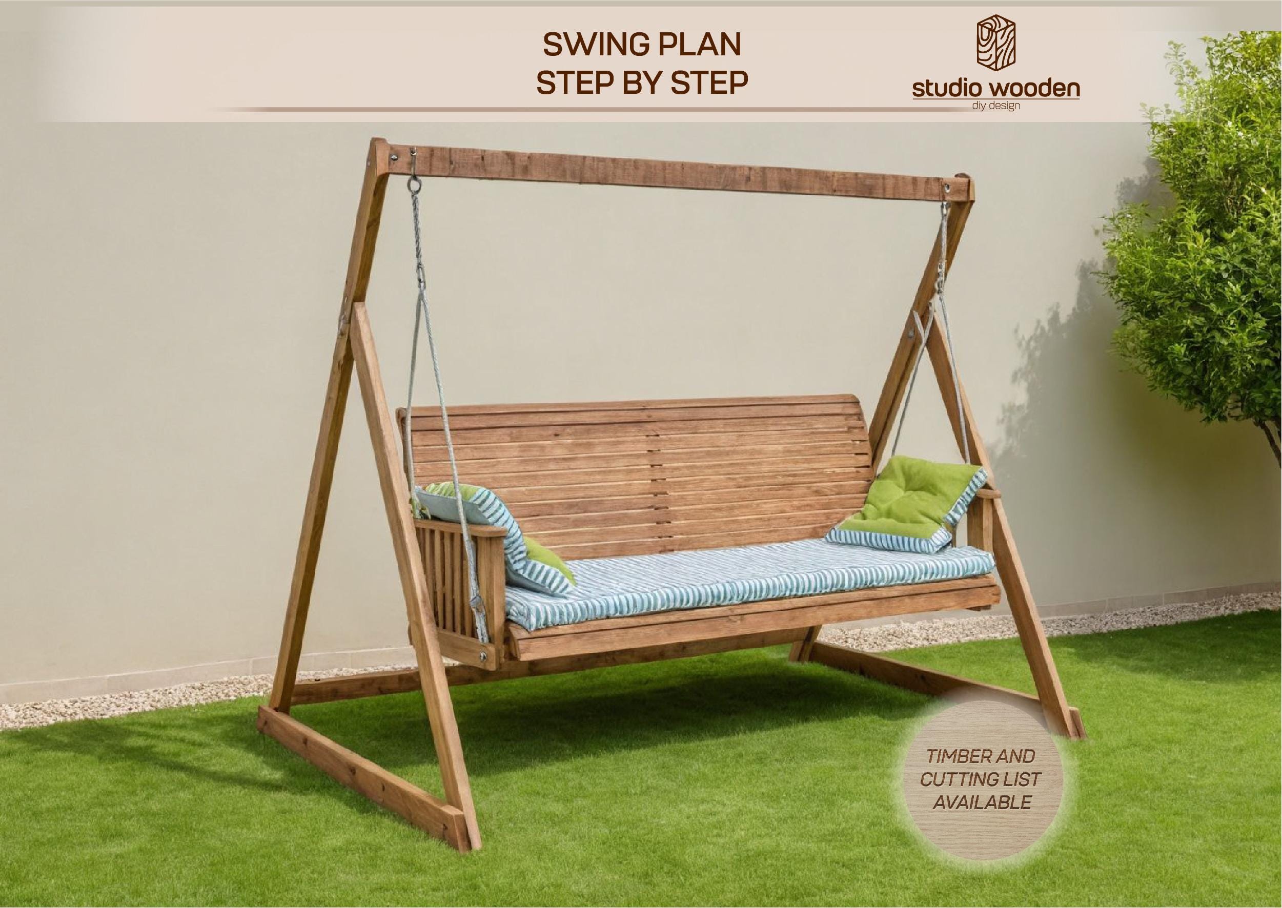 Garden Swing Building Plans - DIY Garden Pergola Plans | Step by Step PDF Guide - Etsy