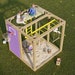 Playhouse Plan Swing Sandbox Climbing Wall Basketball Hoop Set Very ...