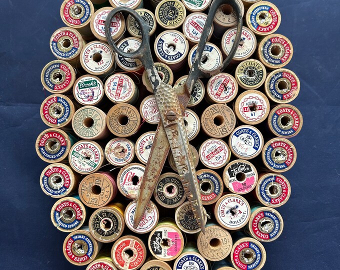 Vintage Thread Spool Art Assemblage: Upcycled Sewing Decor - Etsy
