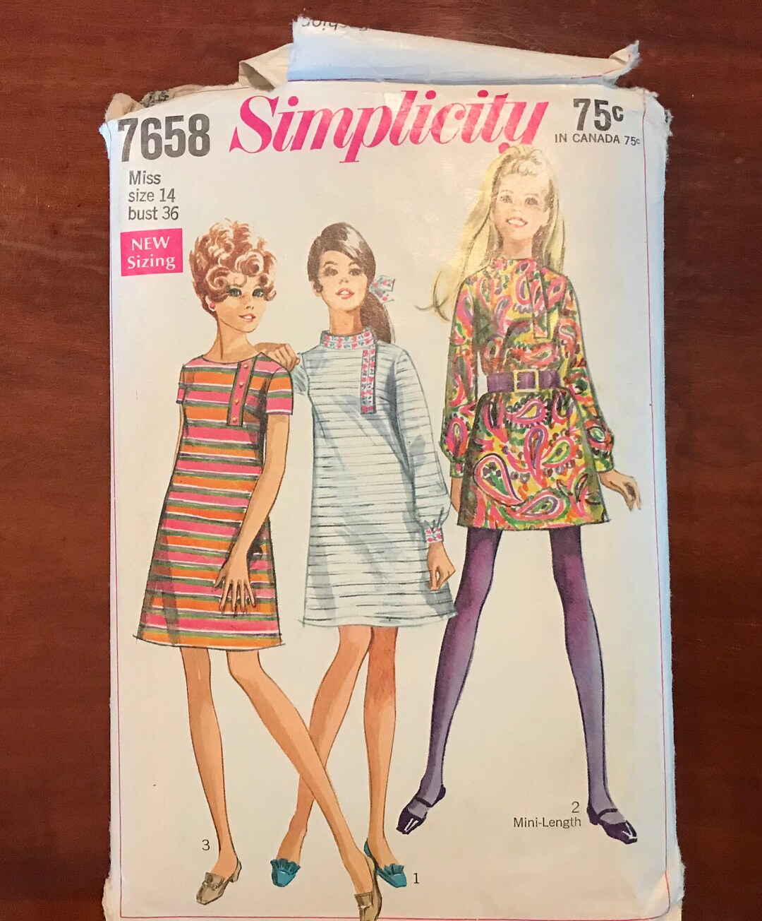 1968 Simplicity 7658 Tent Dress Pattern: Size 14, Two Lengths - Etsy