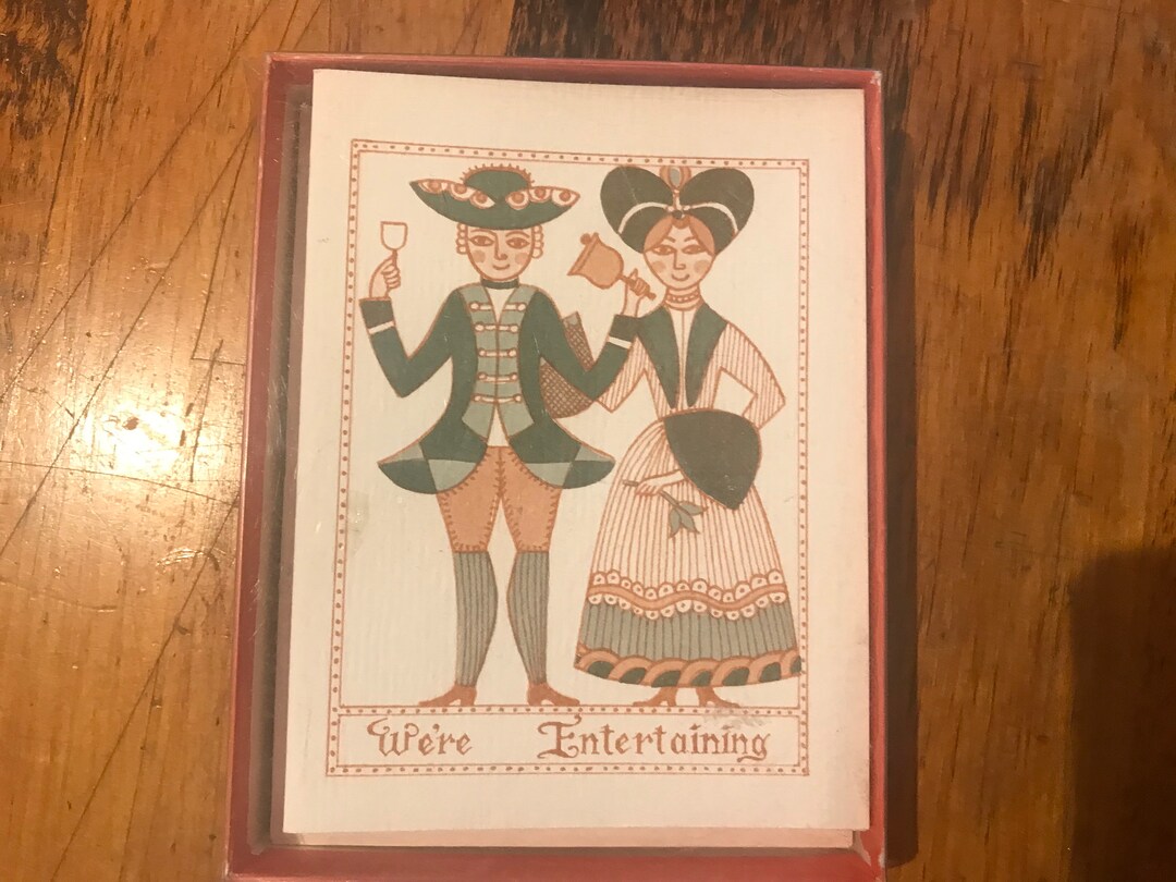 Vintage Eleanor Finch Invitations, Colonial, Painting Design, Man and ...