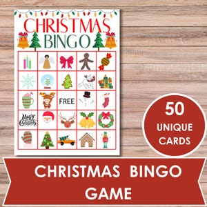 Christmas Bingo Game, Xmas Printable Bingo Cards, Hallmark Movie Bingo ...