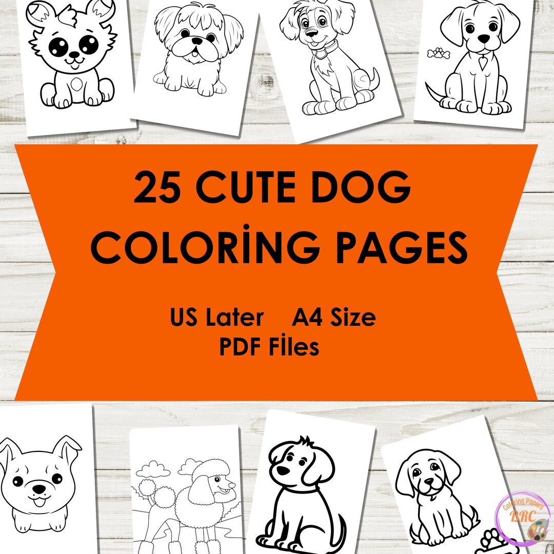 25 Cute Dog Coloring Pages, Coloring Page for Preschoolers, School ...