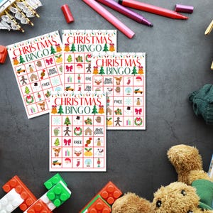 Christmas Bingo Game, Xmas Printable Bingo Cards, Hallmark Movie Bingo ...