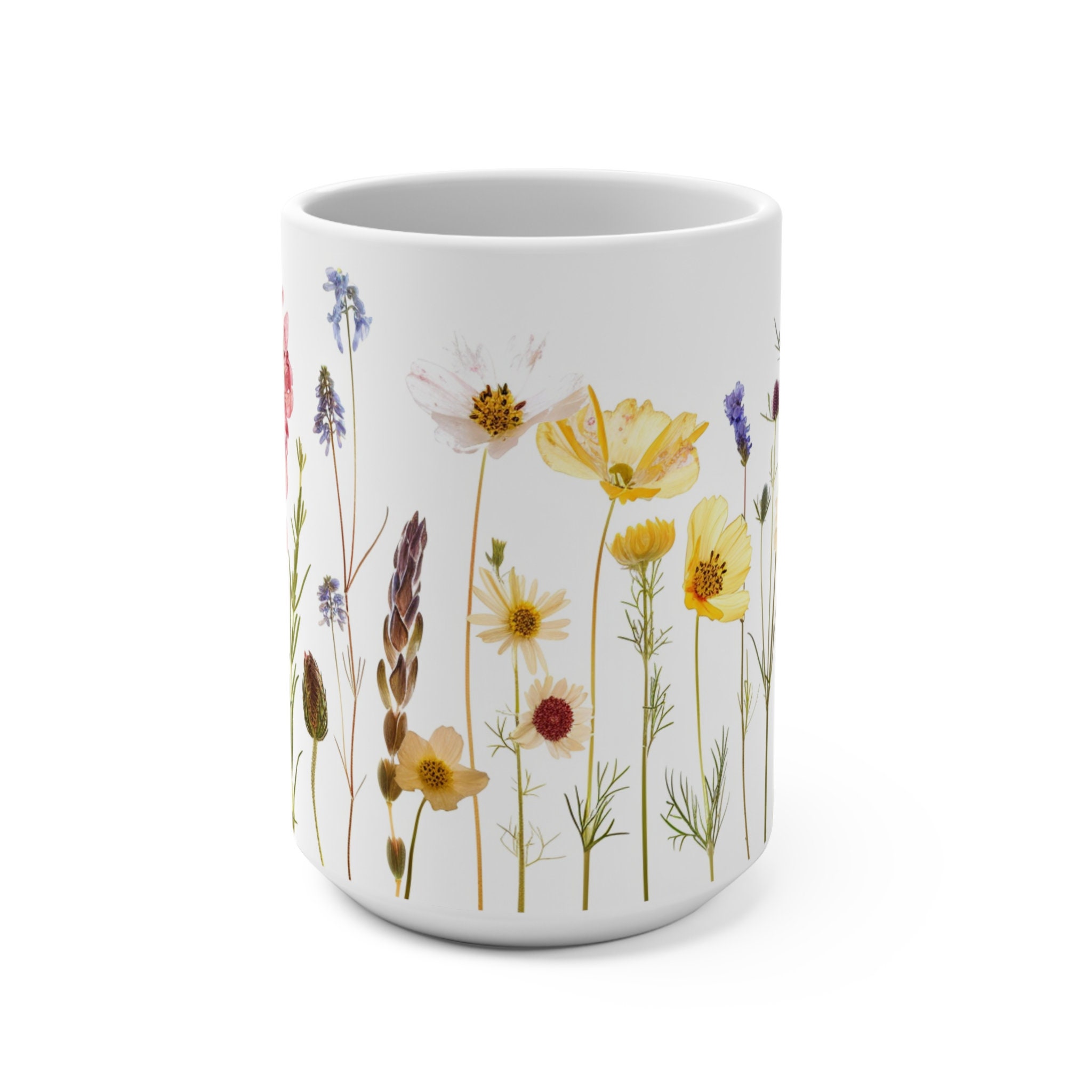 Wildflower Mug Design for Nature Lovers 15oz - Etsy