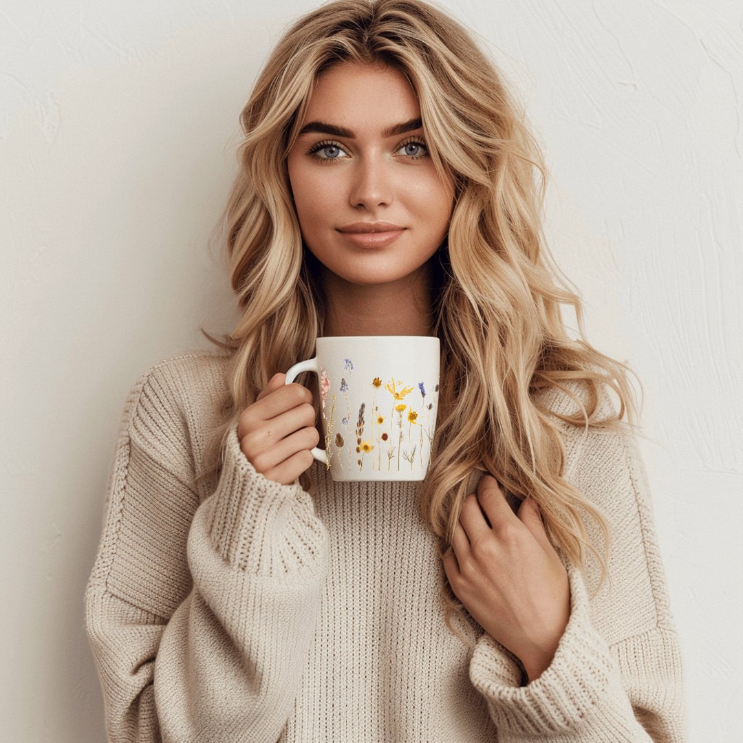 Wildflower Mug Design for Nature Lovers 15oz - Etsy
