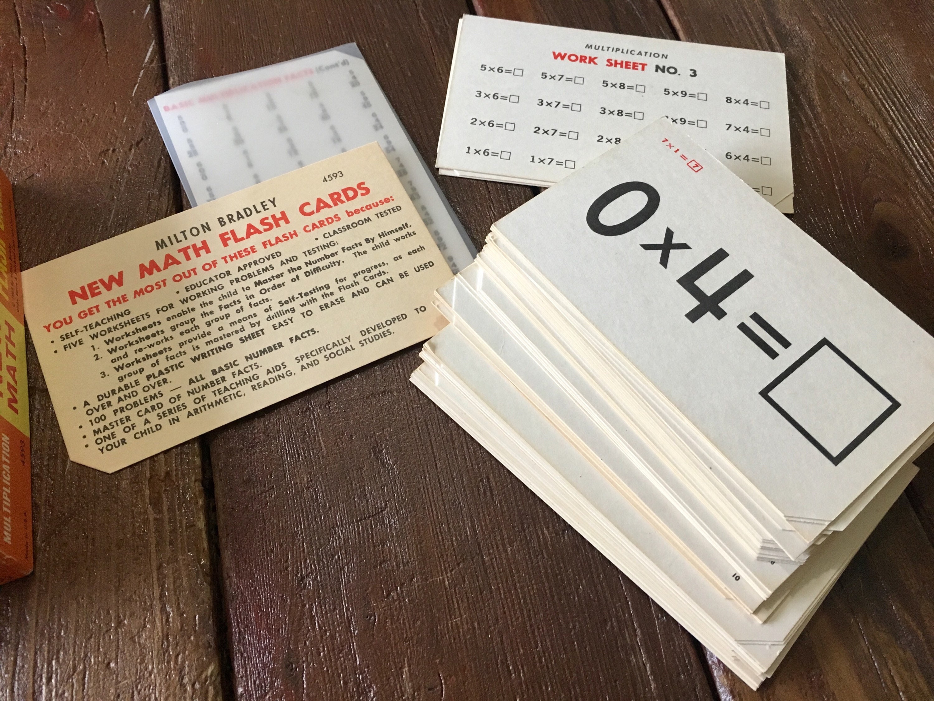 Midcentury Flash Cards - Math Multiplication Flashcards - Etsy