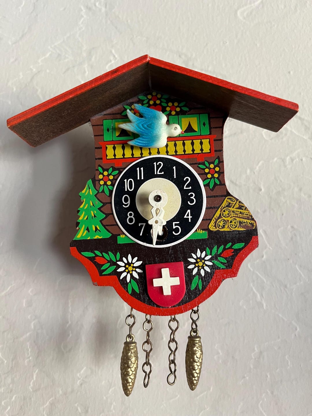 Vintage Miniature German Cuckoo Clock - Etsy