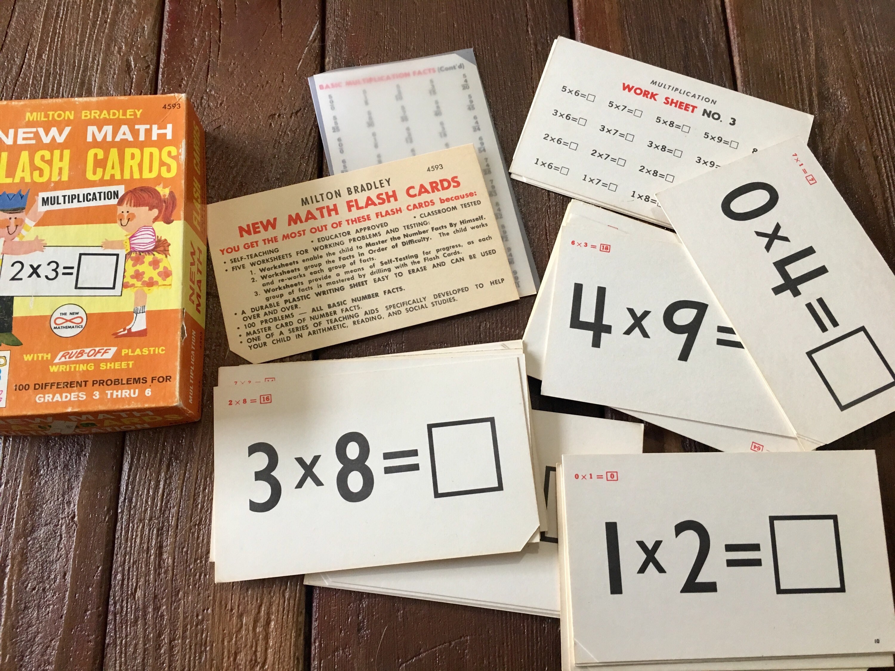Midcentury Flash Cards - Math Multiplication Flashcards - Etsy