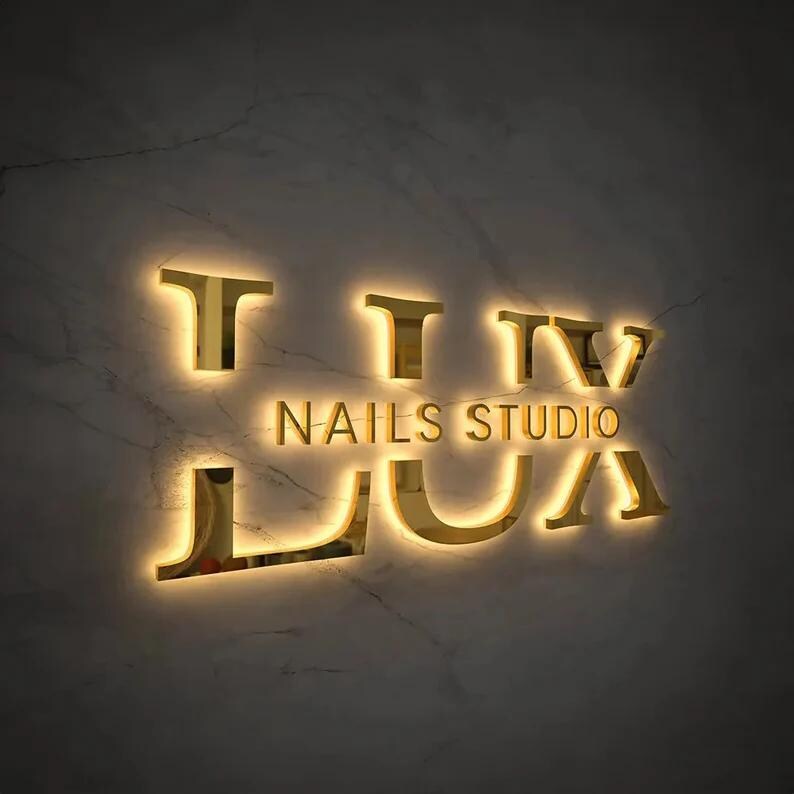 Custom Backlit Sign Backlit Business Sign Laser Cut Sign Metal Sign ...