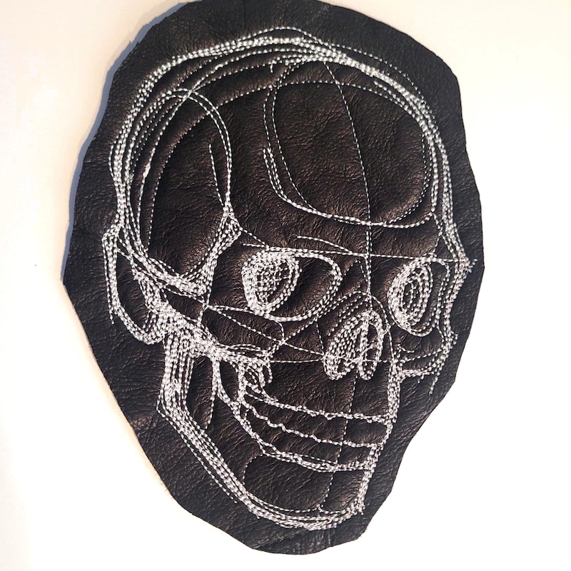 Embroidered Skull Patch - Etsy