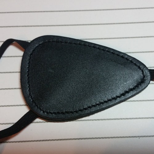 Black Leather White Stitching Eye Patch Metal Gear Solid Snake - Etsy