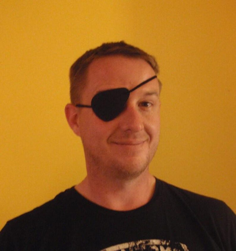 Unisex Leather Eye Patch Cosplay Costume - Choose Brown, Distressed, or ...