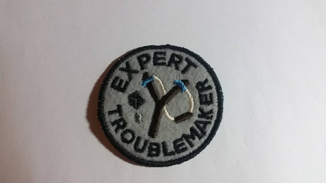 Expert Troublemaker Merit Badge Grey Black Embroidered - Etsy
