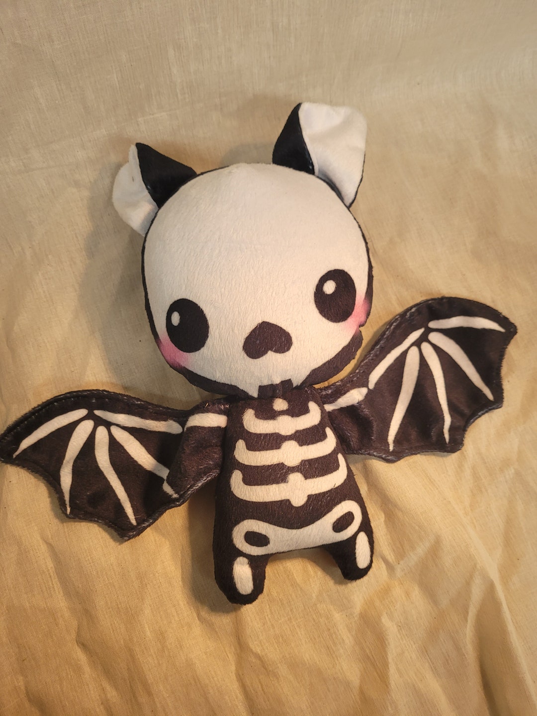 Skeleton Bat Plush Alt Creepy Goth Toy - Etsy