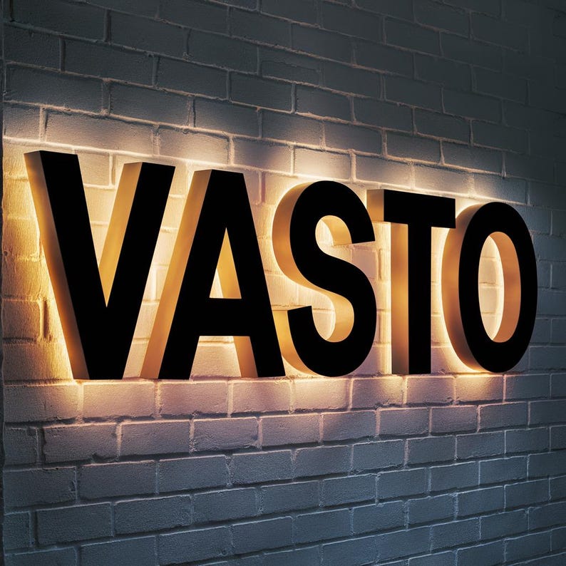 Laser Cut Metal Sign Light up Salon Sign Reception Wall Logo Sign ...