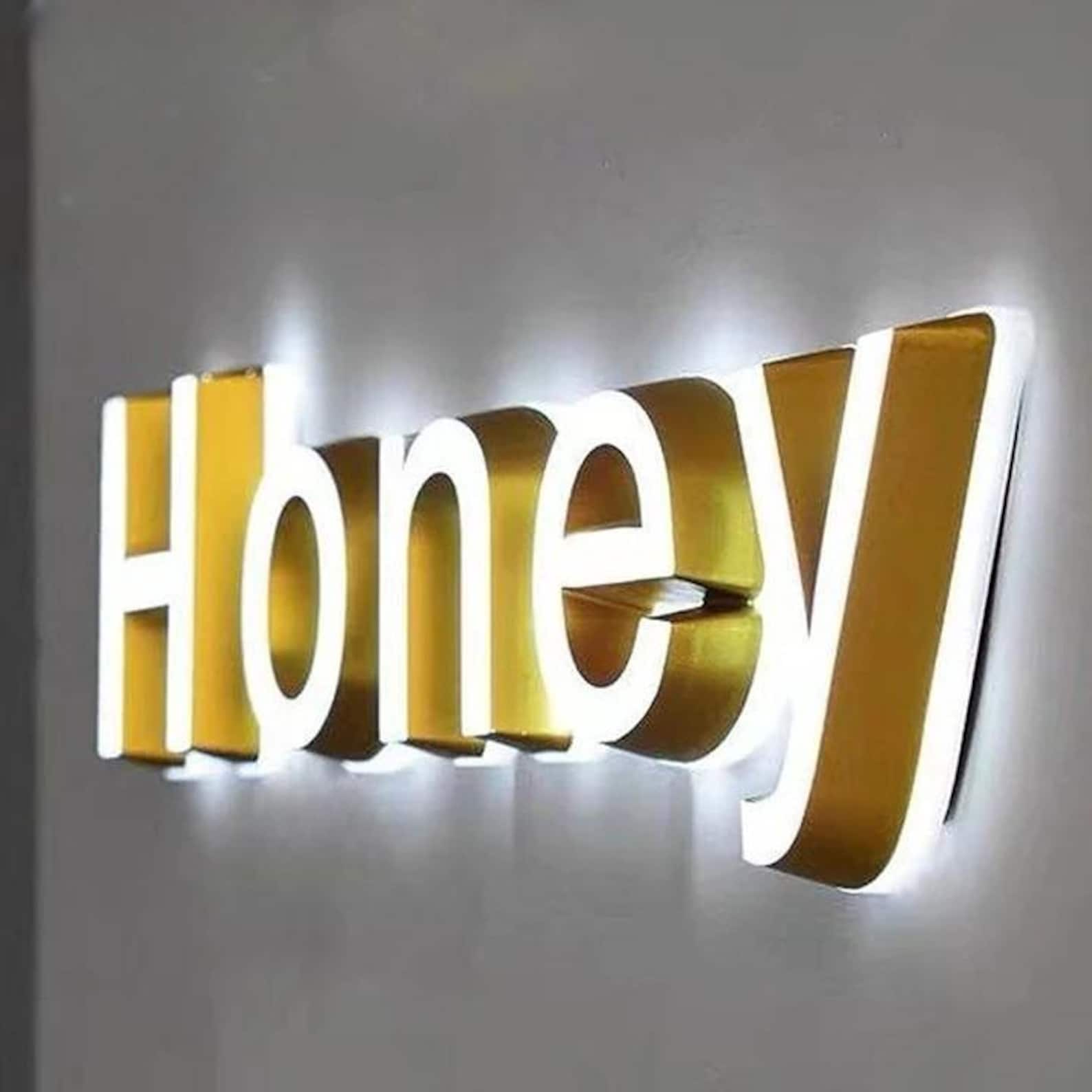 Custom Backlit Business Sign, LED Sign, Light up Salon Sign, Reception ...