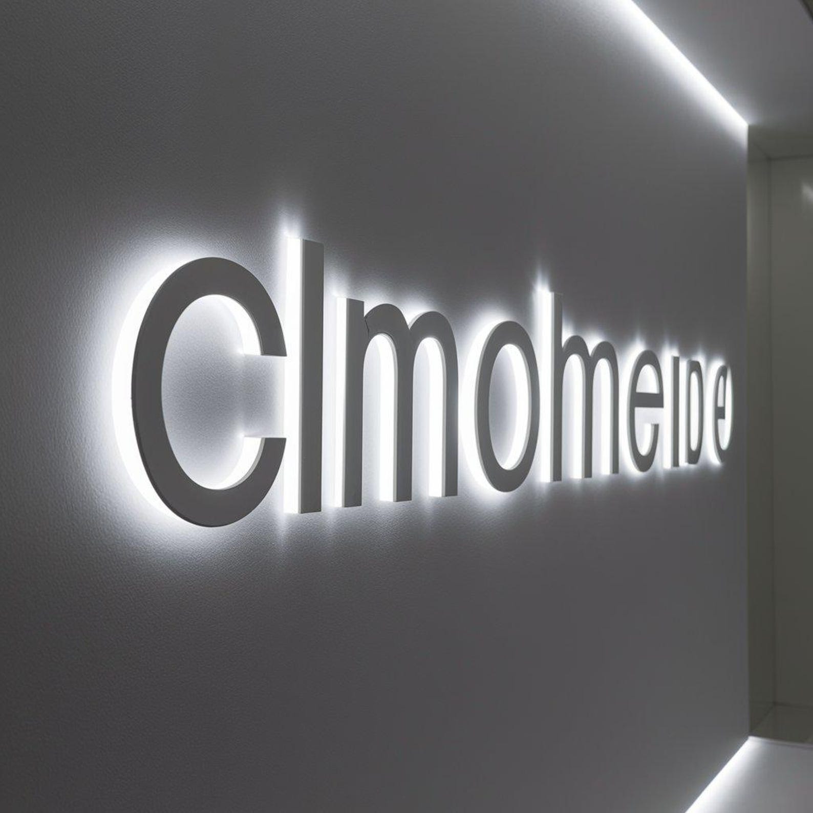 Custom Backlit Business Sign, LED Sign, Light up Salon Sign, Reception ...