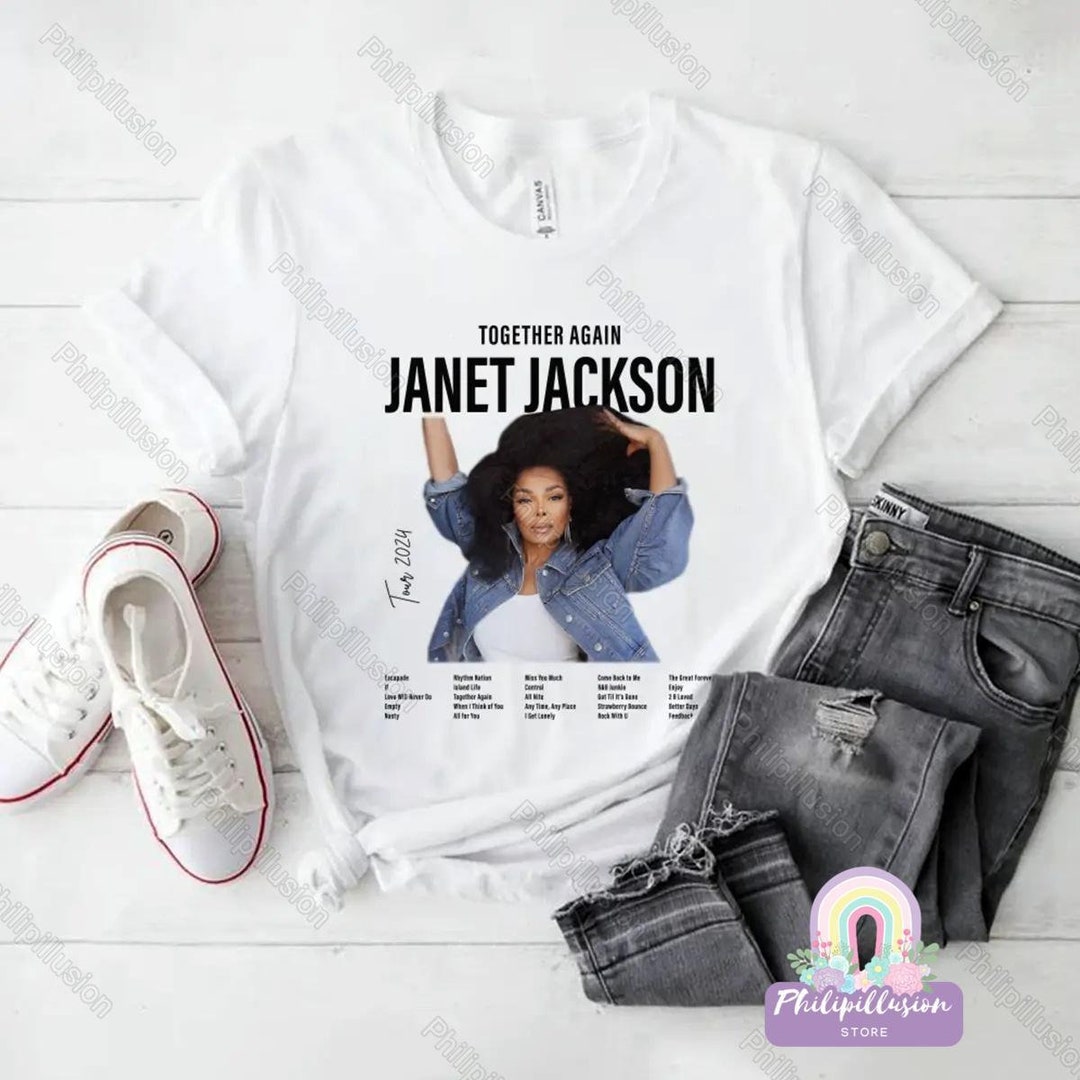 Janet Jackson T-shirt, Janet Jackson Together Again Tour 2024 Shirt ...