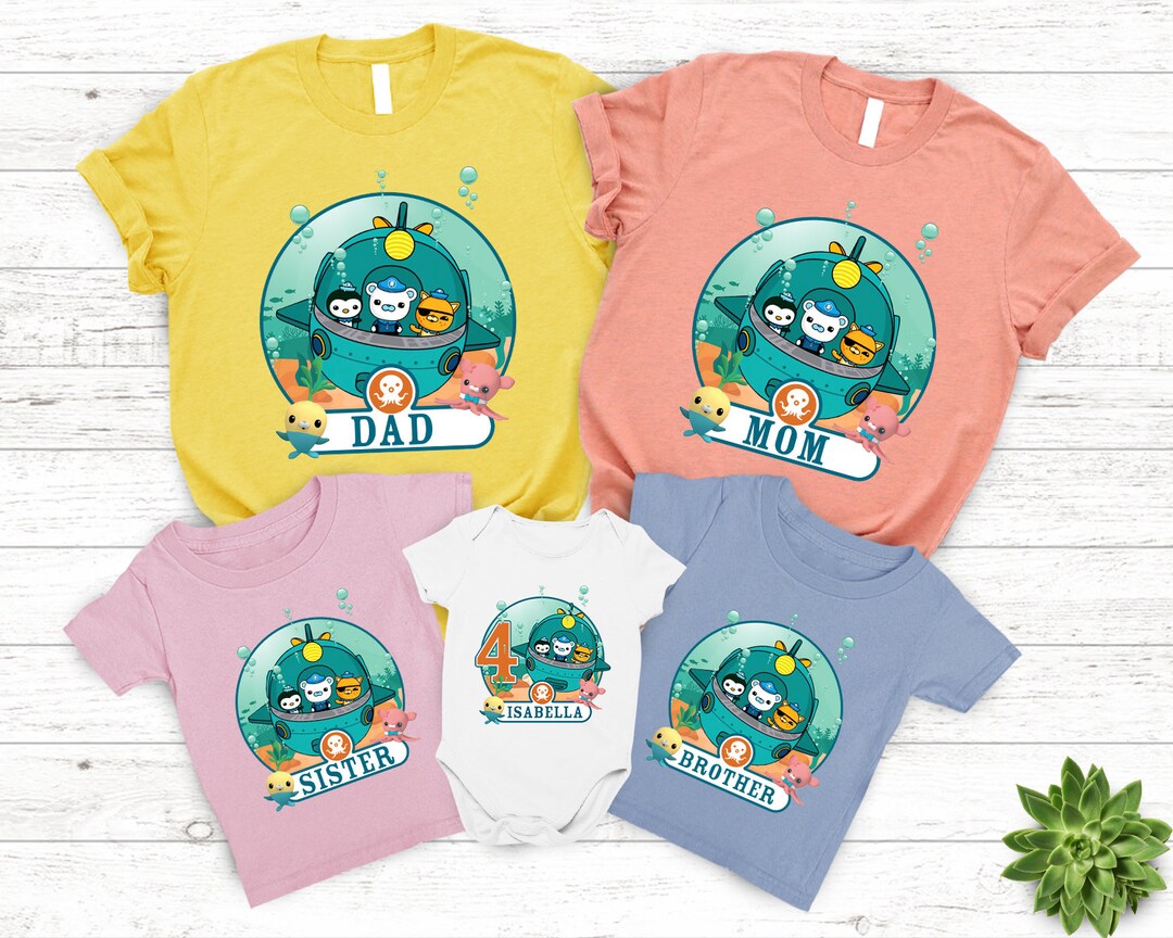 Octonauts Inspired Birthday T-shirt, Octonauts Theme Party T-shirt ...