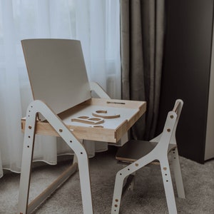 Playroom Table Set/wooden Table/table With Bookshelf/montessori Kids ...