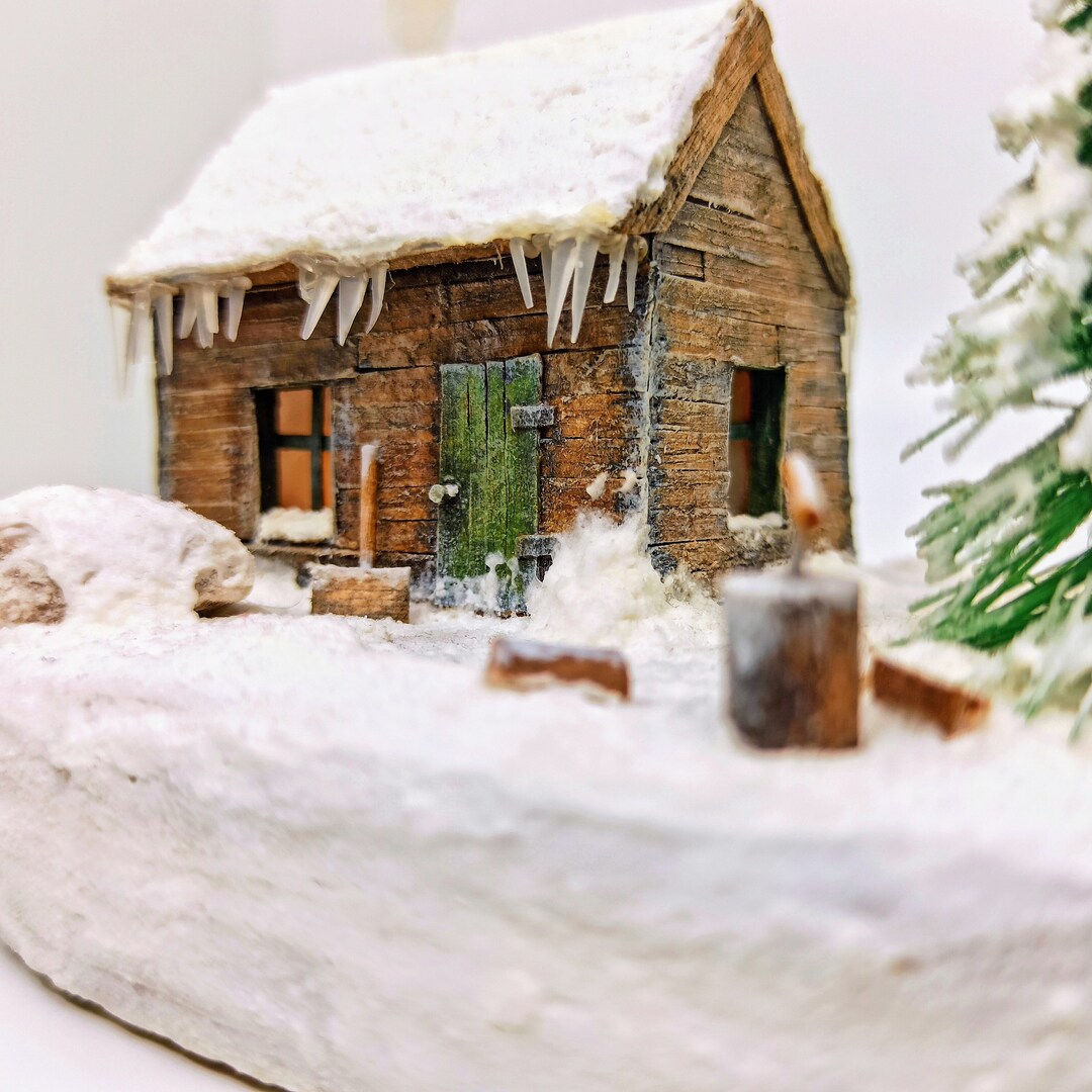 Cottage Diorama, Miniature House in Winter Landscape - Etsy