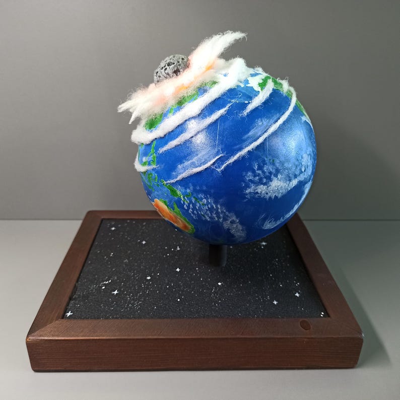 Asteroid Impact Diorama, Armageddon Miniature - Etsy