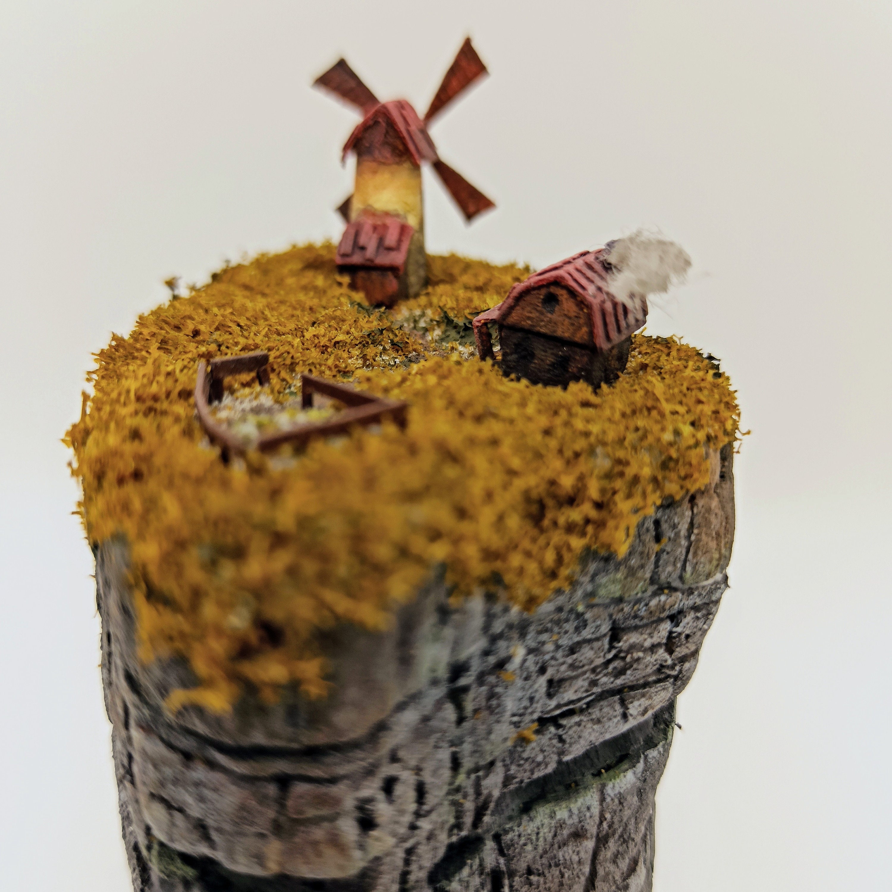 Miniature Diorama: Cliffside Windmill and Millers Cottage - Etsy