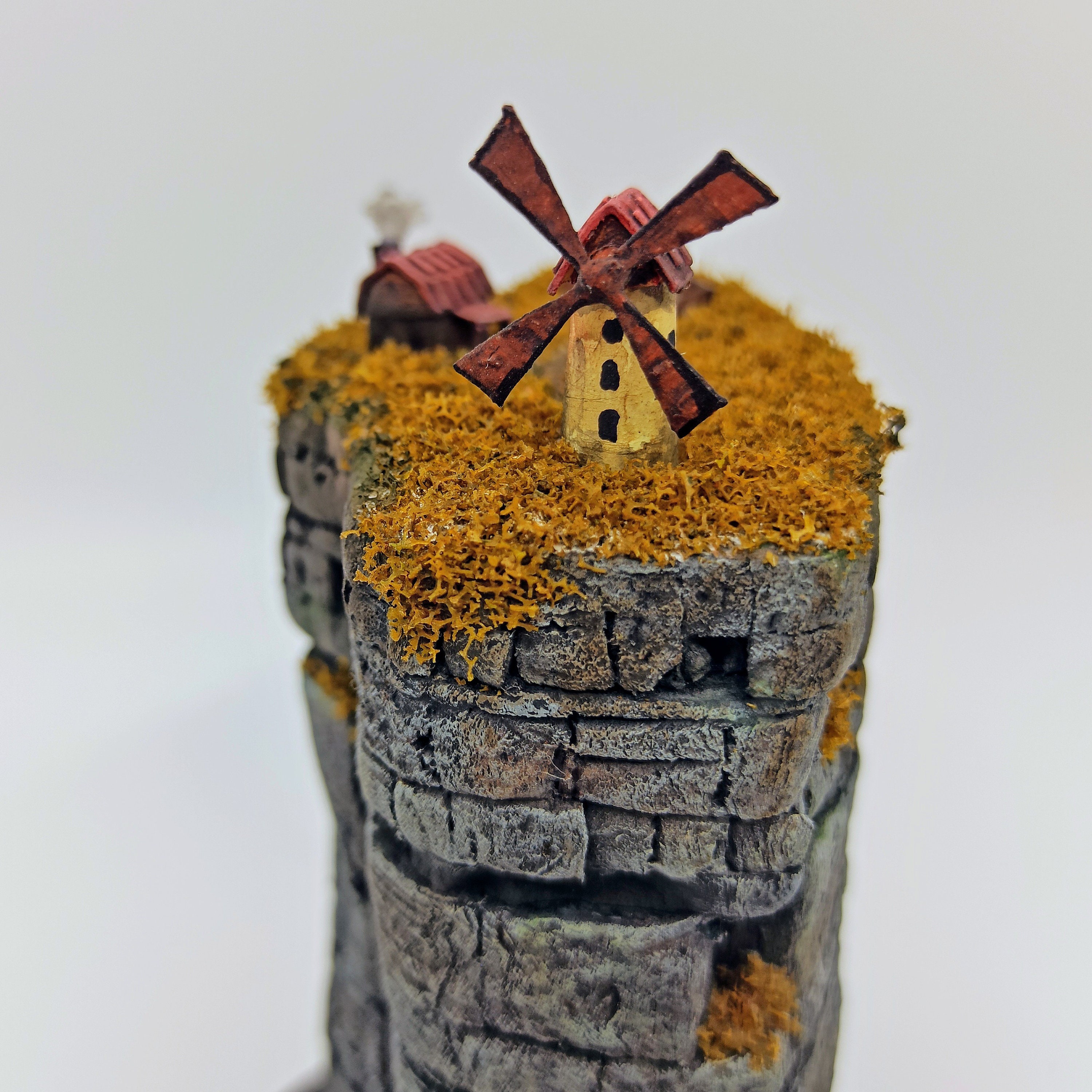 Miniature Diorama: Cliffside Windmill and Millers Cottage - Etsy