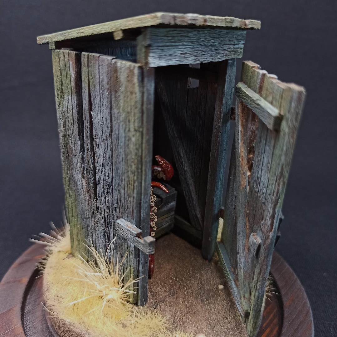 Diorama in Glass Sphere – Rustic Outhouse - Etsy