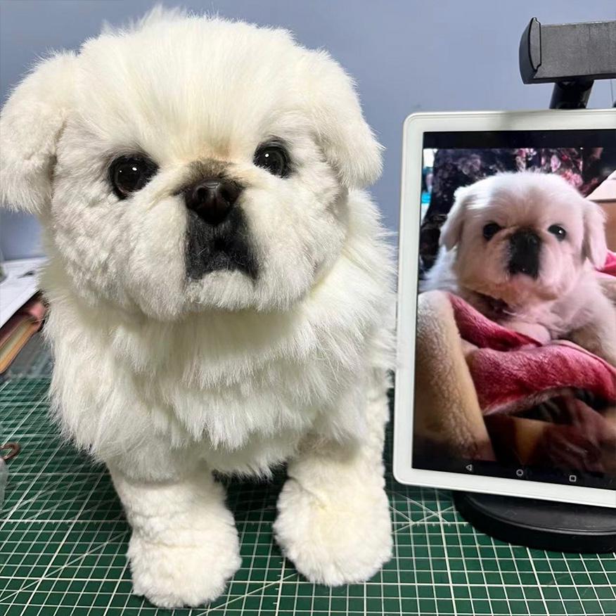 Custom Dog Plush Replica: Poseable Pet Memorial, Handmade Realistic ...