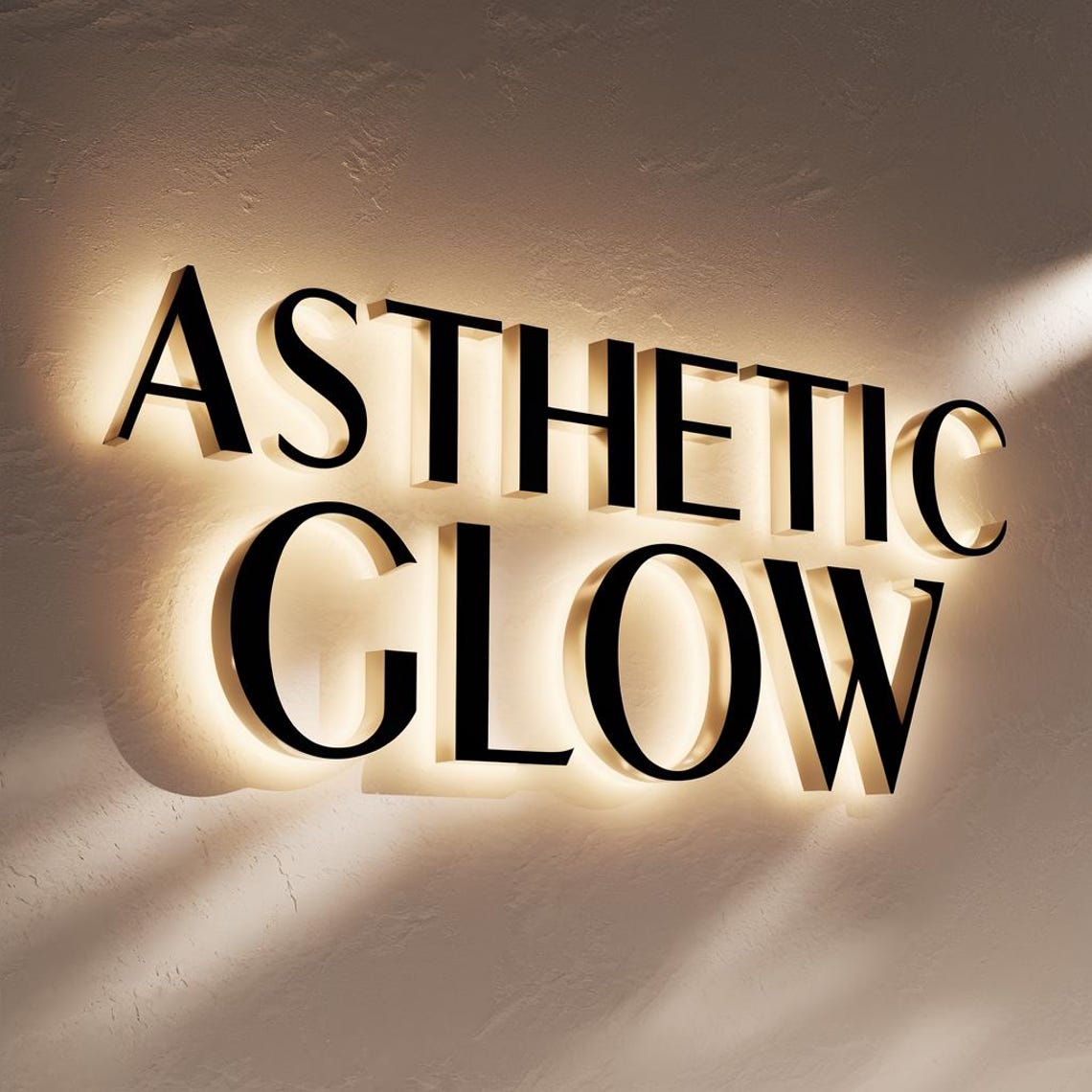 Custom Metal Backlit Sign for Wall, Custom 3D Backlit Logo Business ...