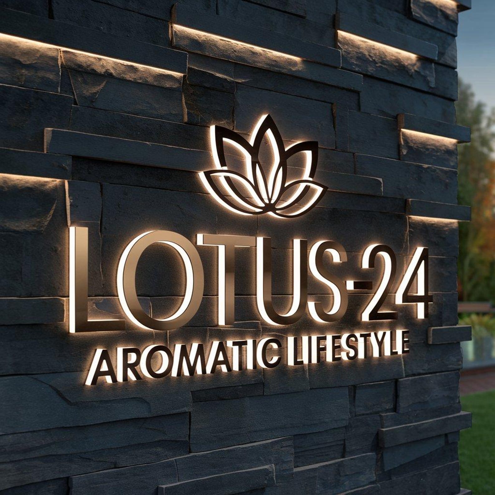 Custom Metal Backlit Sign for Wall, Custom 3D Backlit Logo Business ...