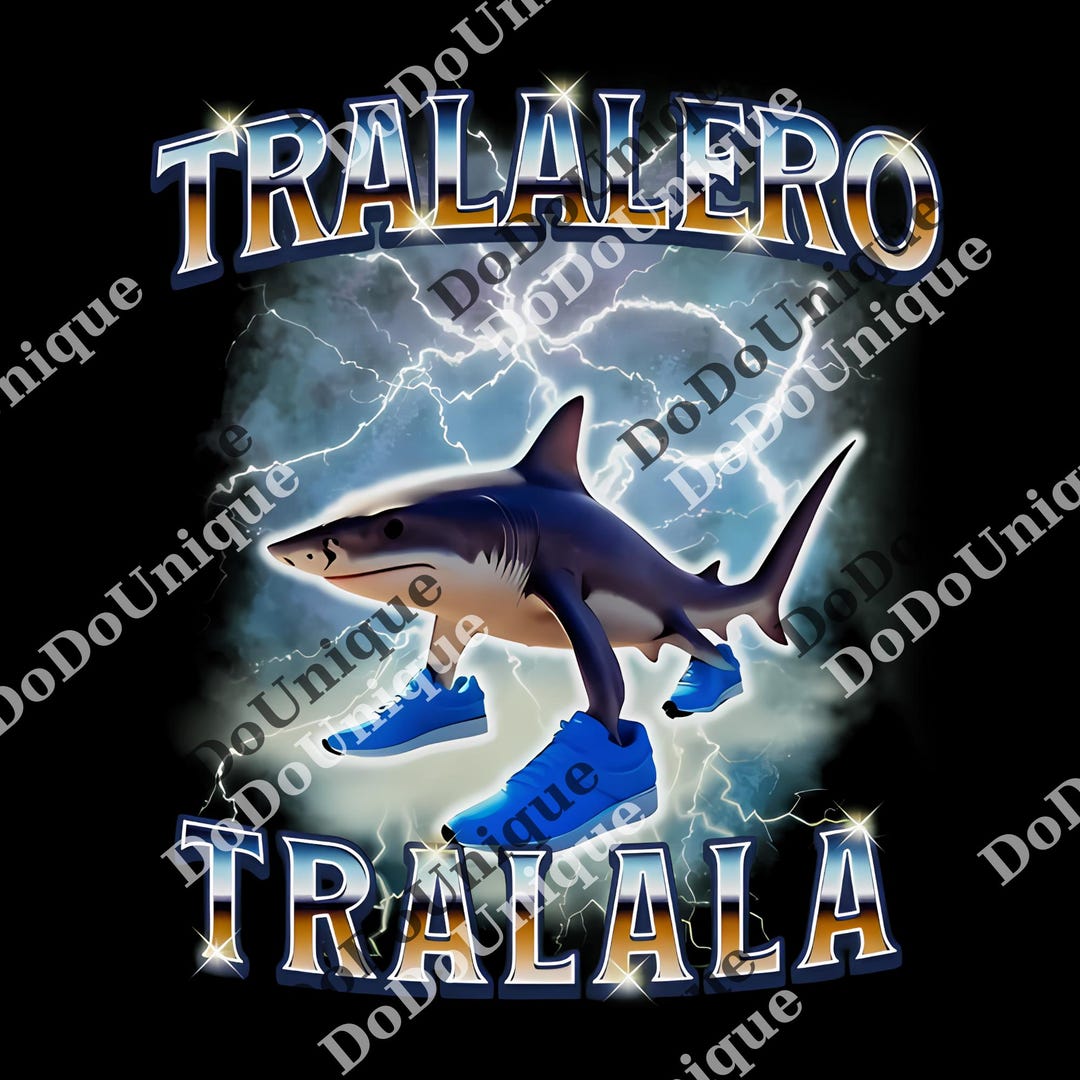 Tralalero Tralala Funny Shark Meme Png, Booatleg Rap Png, Shark With ...