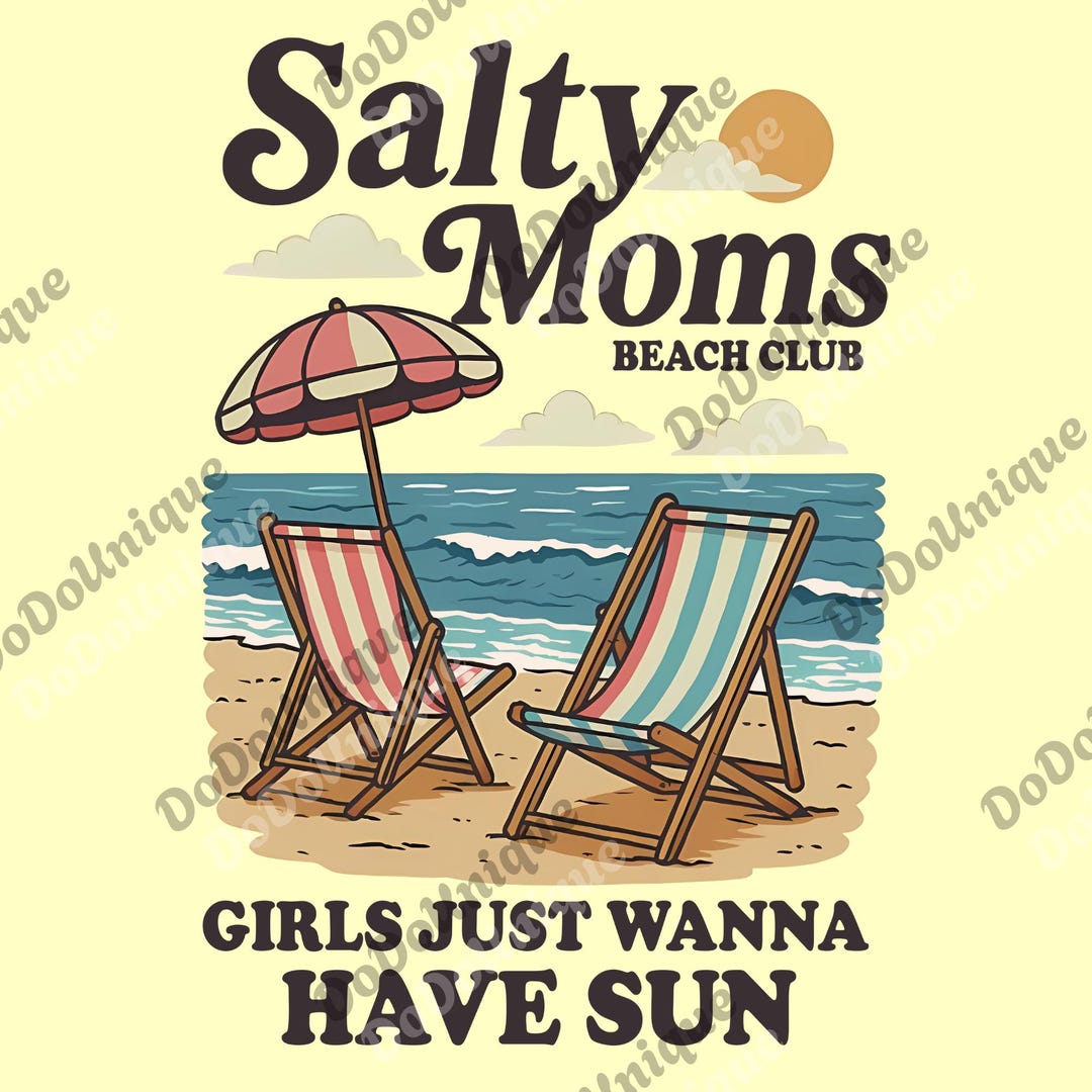 Salty Png, Salty Moms Beach Club Png, Coastal Aesthetic, Mothers Day ...