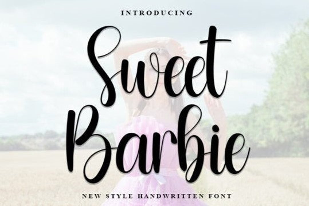 Sweet Barbie Font, Script Font, Handwritten Font, Signature Font ...