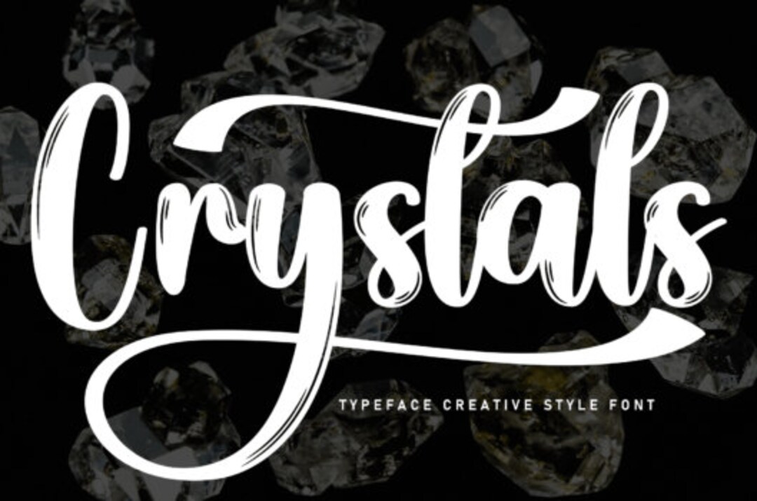 Crystals Font, Handwritten Stylish Fonts, Cursive Calligraphy Fonts ...