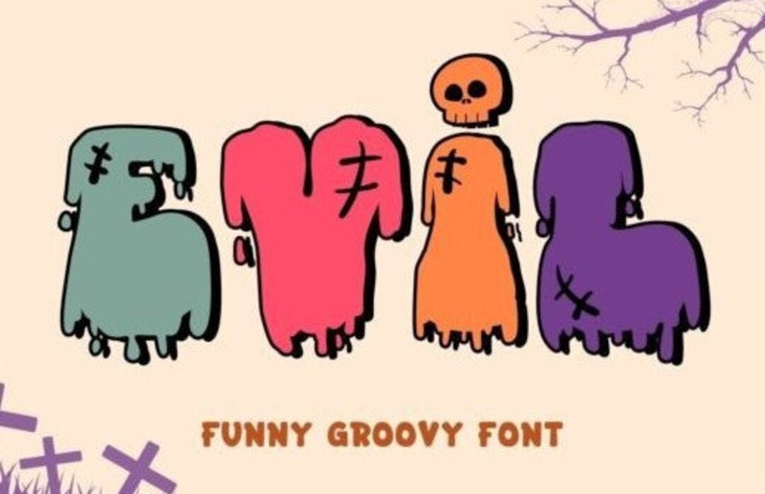 Evil Font, Cute Groovy Halloween Font, Cricut Font, Casual Font, Modern ...