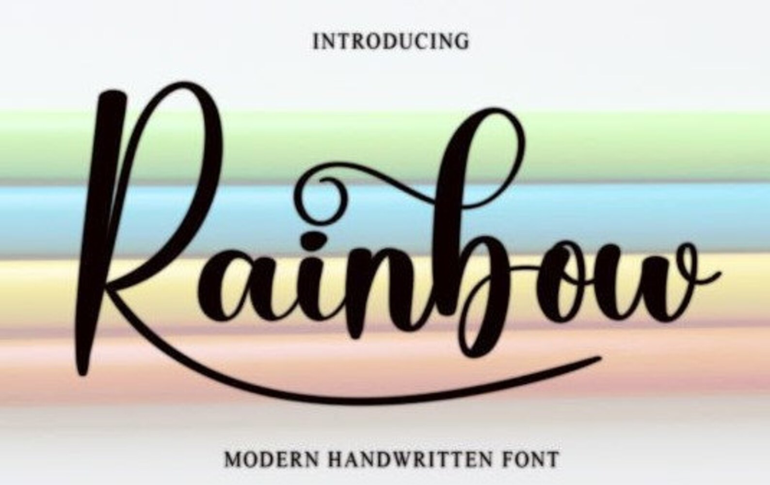 Rainbow Font, Unique Handwritten Font, Classic Serif Font, Retro ...