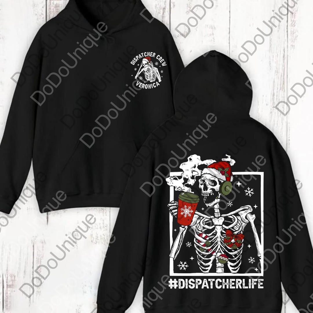 Dispatcher Christmas Png, Funny Skeleton Christmas Digital, Xmas Gift ...